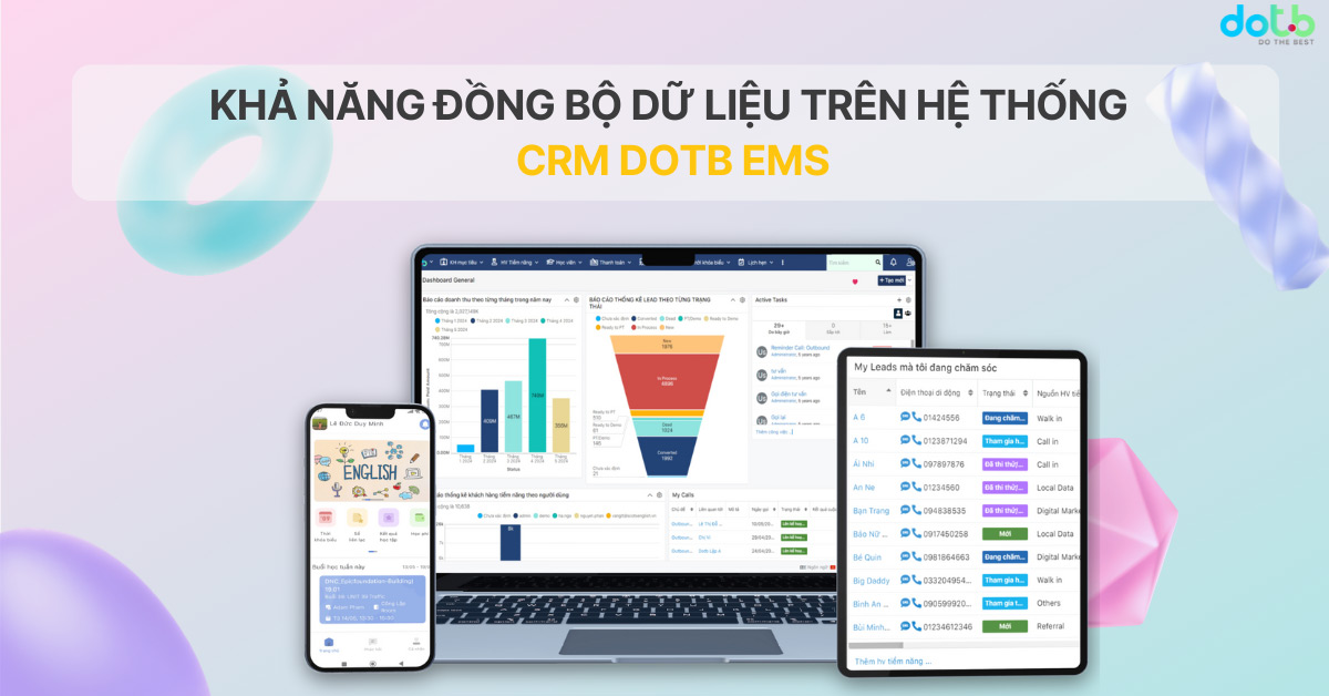 Khả Năng đồng Bộ Dữ Liệu Trên Hệ Thống CRM DotB EMS